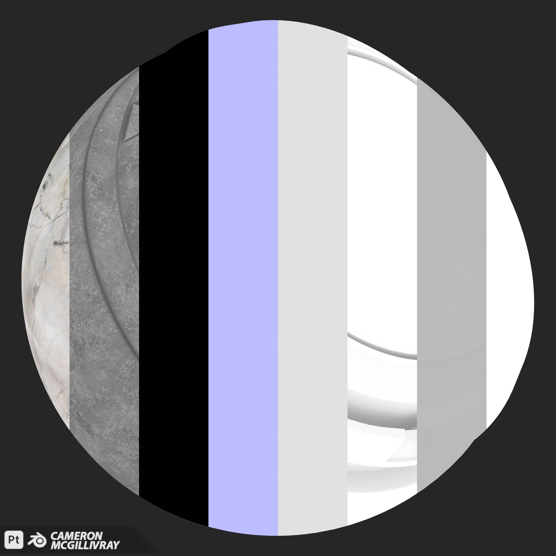 Cameron McGillivray - Marble 001 Smart Material for Substance 3D Painter