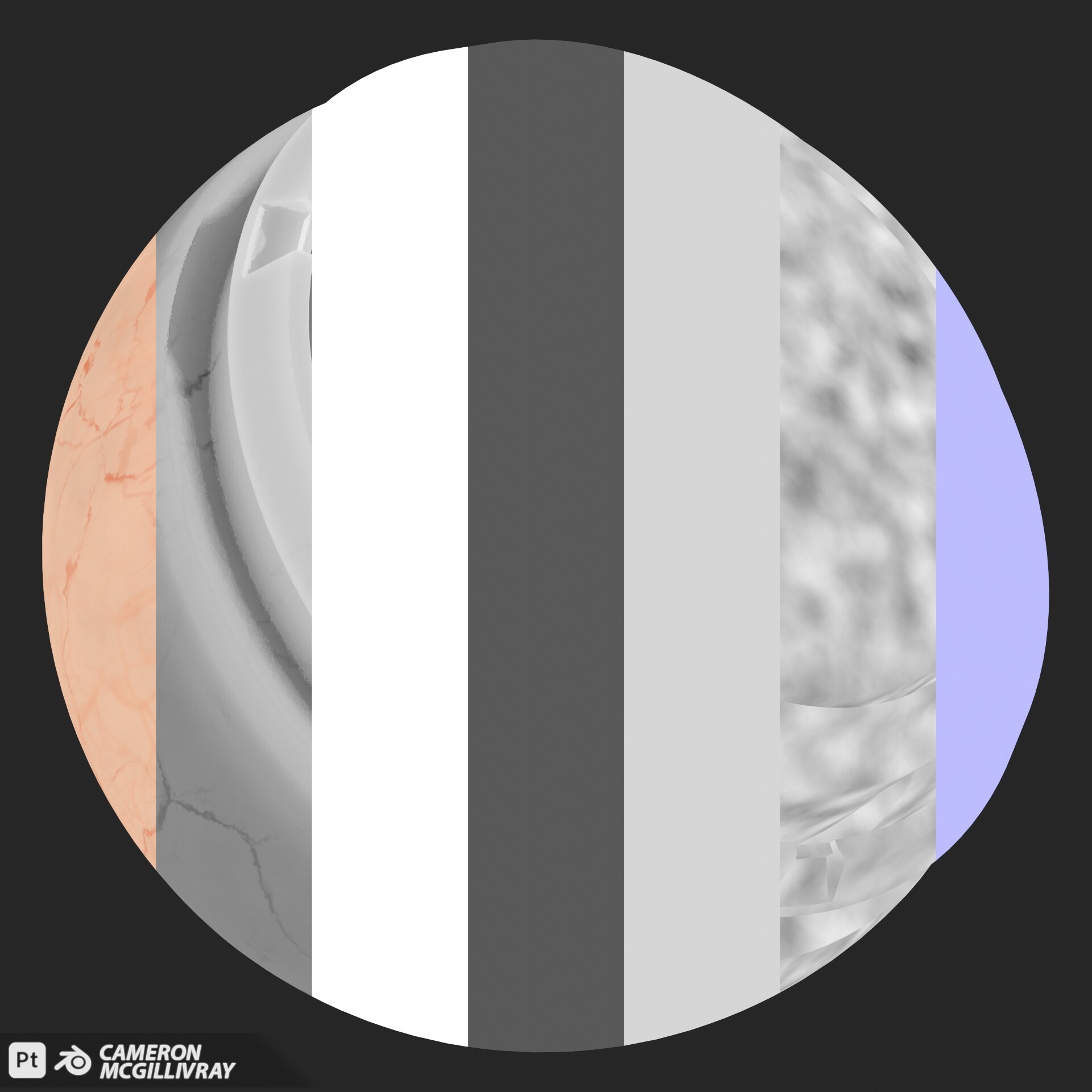 Cameron McGillivray - Marble 001 Smart Material for Substance 3D Painter