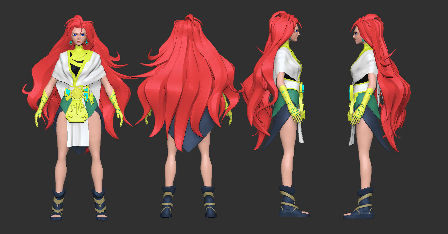 ArtStation - Red Hair Action Figure High Poly Sculpt