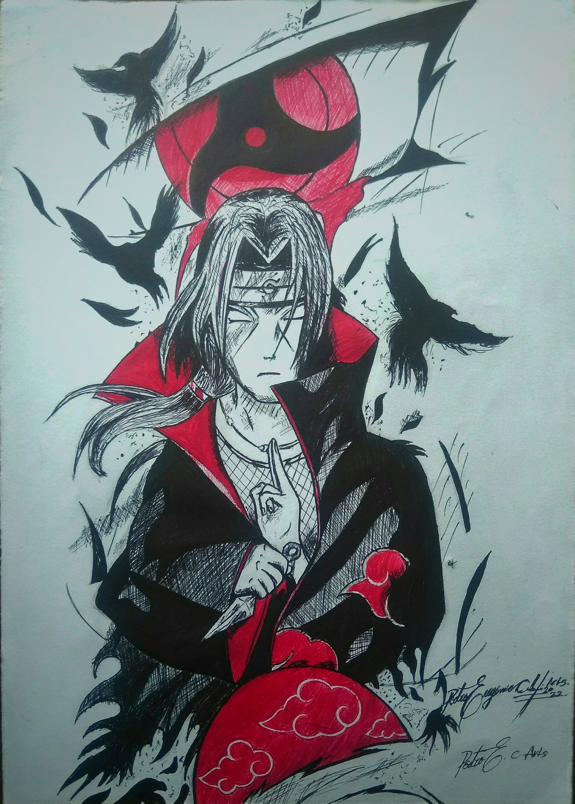 ArtStation - This was the drawing I made of Itachi from the Anime ...