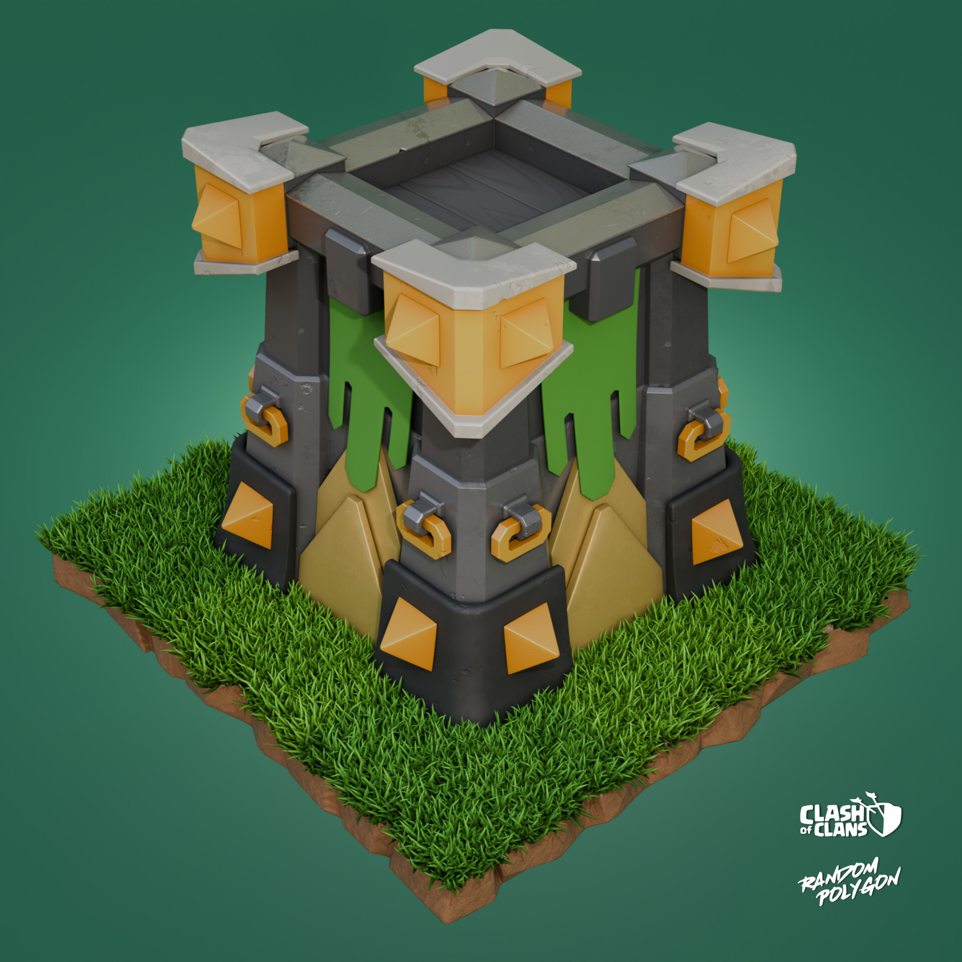 ArtStation - Clash of Clans Archer Tower Level 14