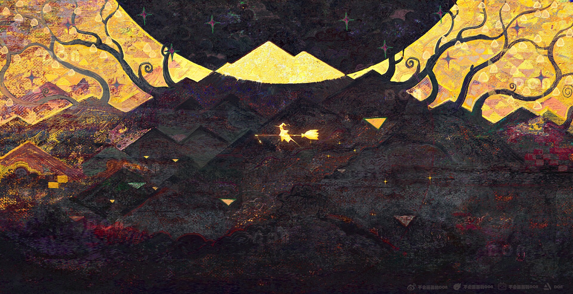 ArtStation - lunar eclipse night - 月蚀之夜