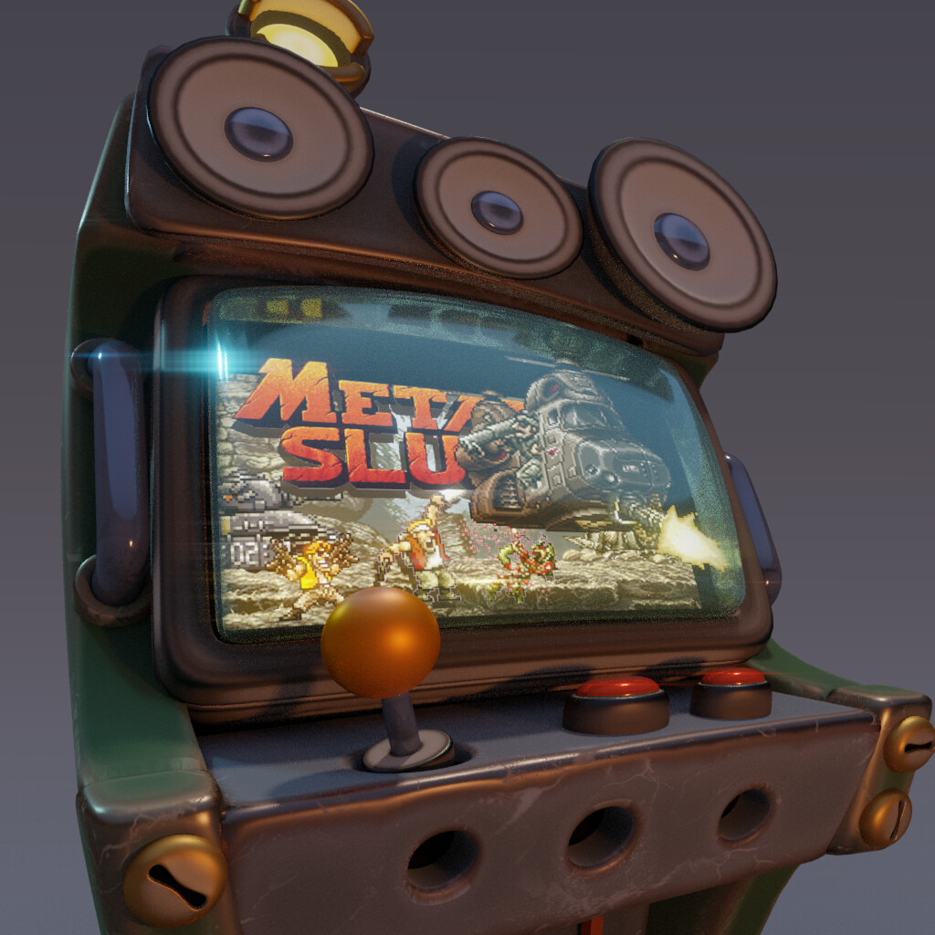 ArtStation - Designing a diorama of an old arcade cabinet for video ...