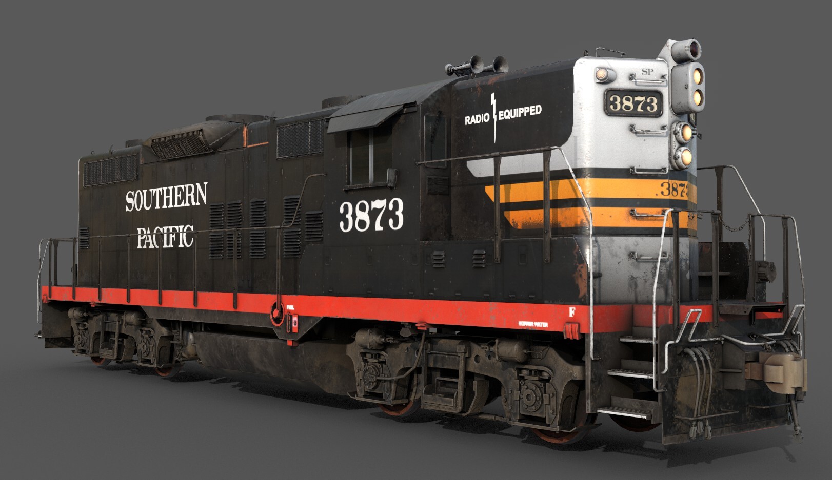 ArtStation - Southern Pacific EMD GP9 Locomotive 3d Model