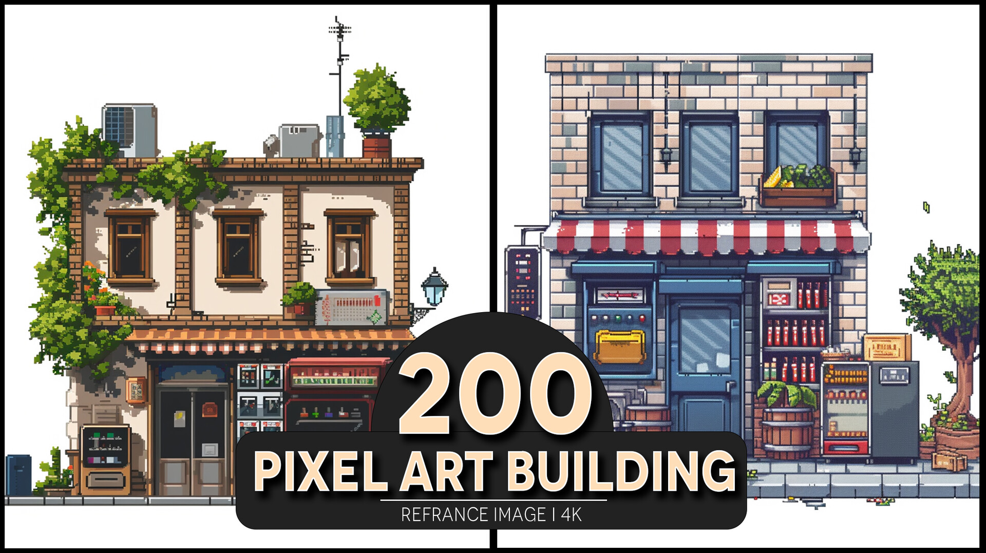 Pixel Ref - Pixel Art Building 4K Reference/Concept Images
