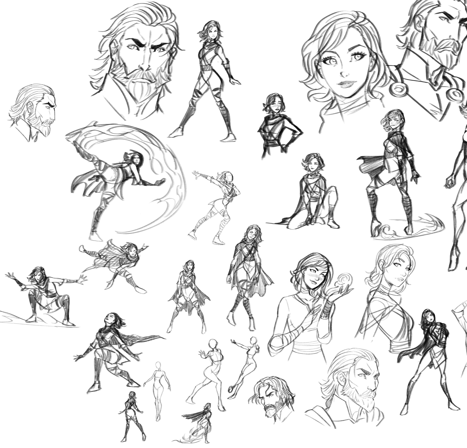 ArtStation - Jason Versus The Giants sketches