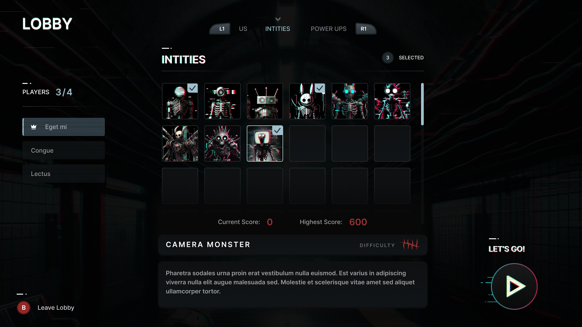 ArtStation - Horror Game UI
