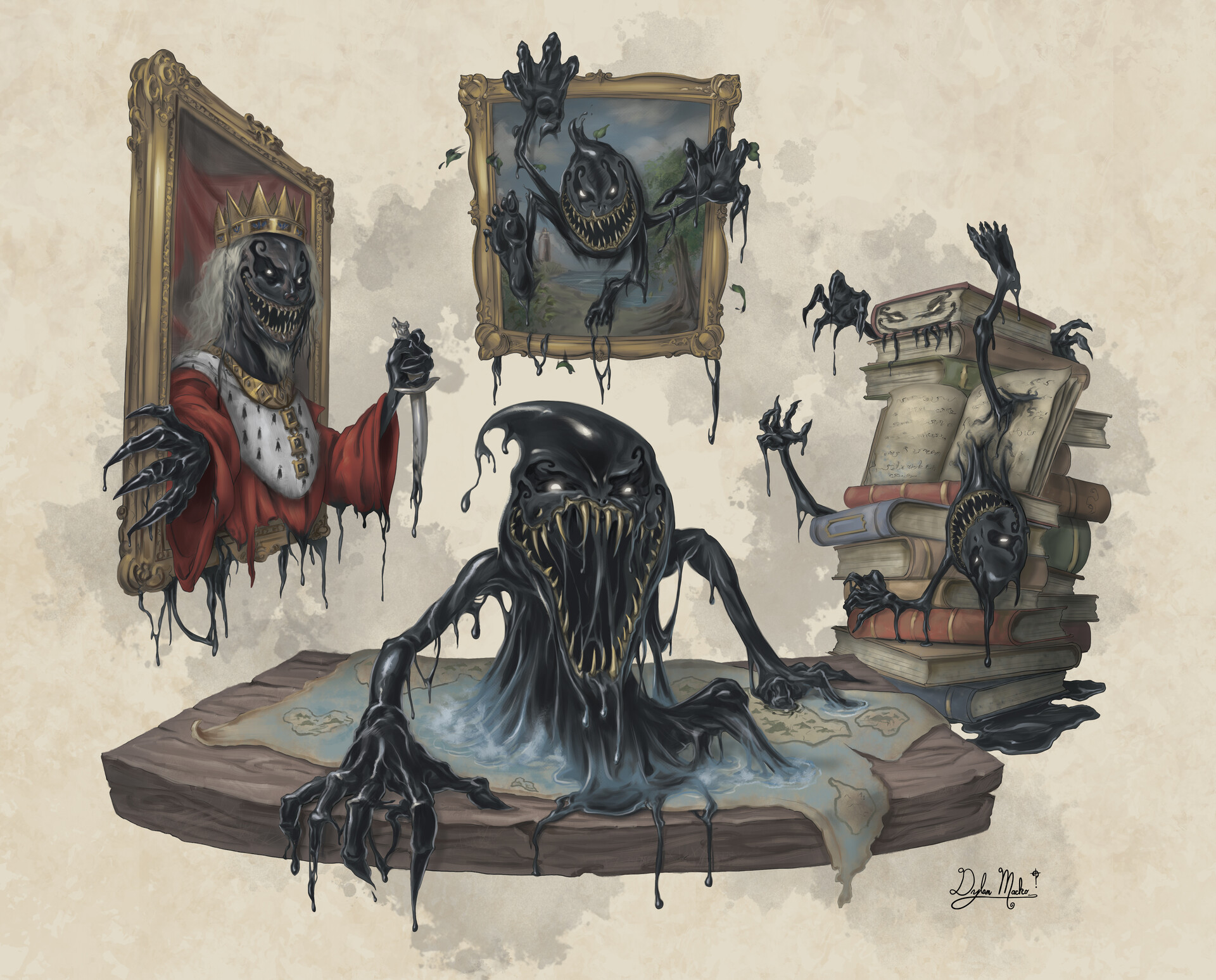 ArtStation - Malicious Inks "Monsters and Lairs"