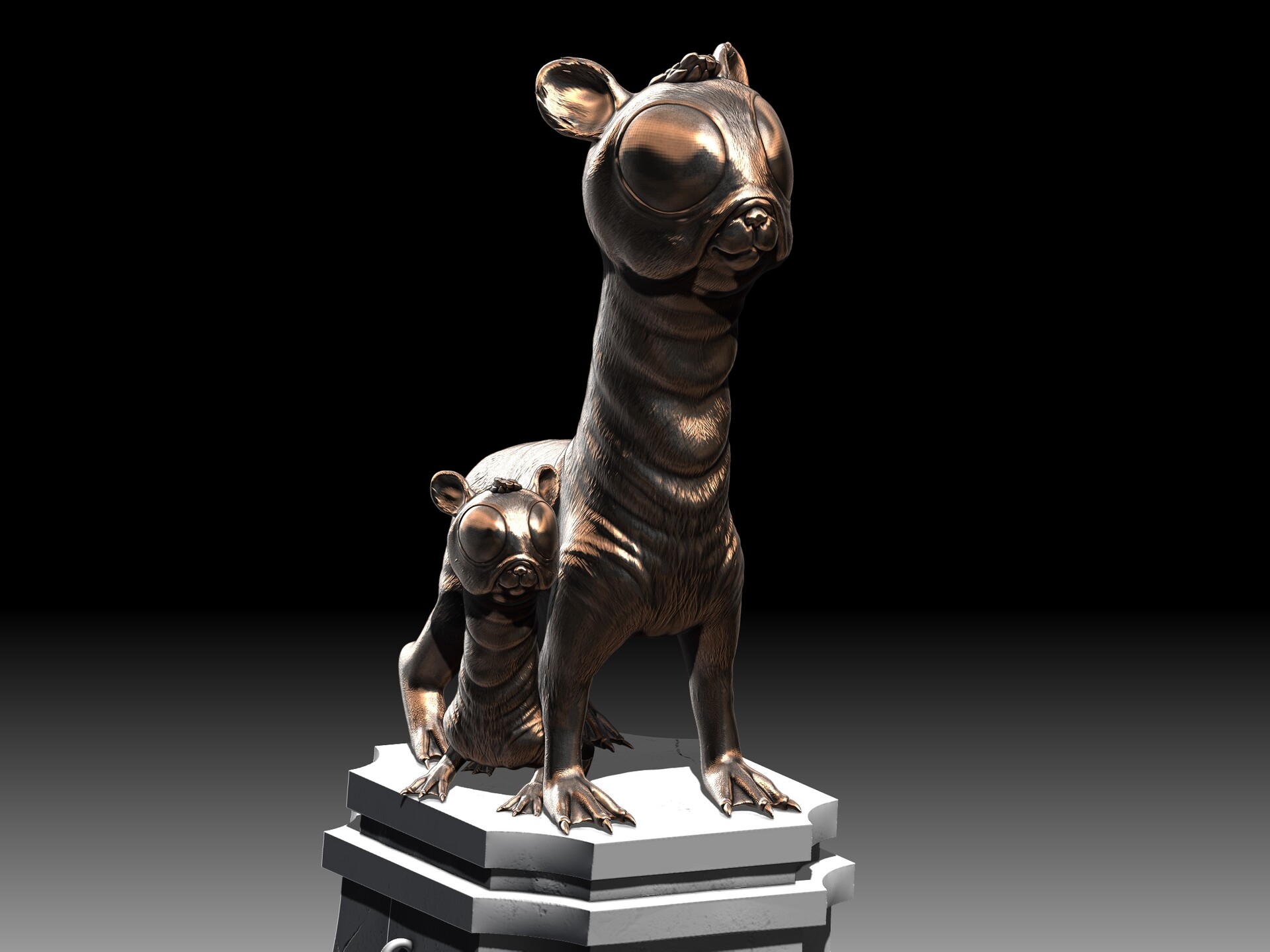 Yeray Llinares 3D Art - 3D Sculpture of a Mooncalf from Hogwarts Legacy