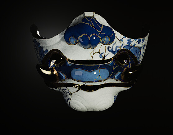 ArtStation - Porcelain Yokai Mask Concept