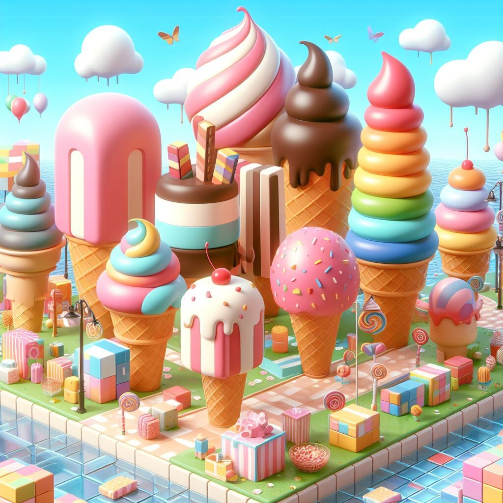 ArtStation - Ice Cream Dreamland: Scoops of Sweet Surprises