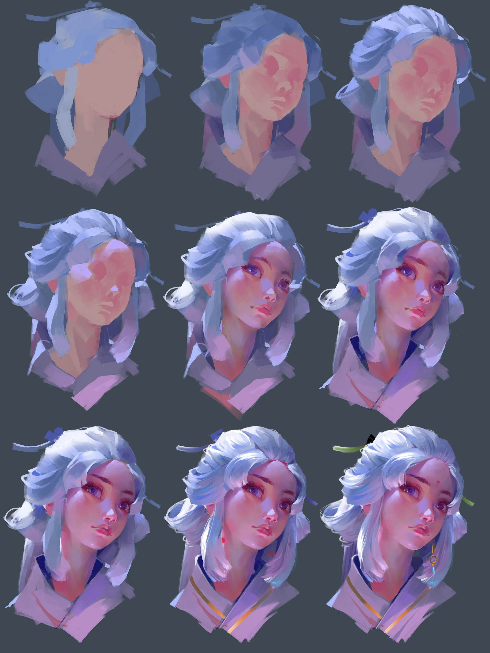 ArtStation - Head painting process 2-17