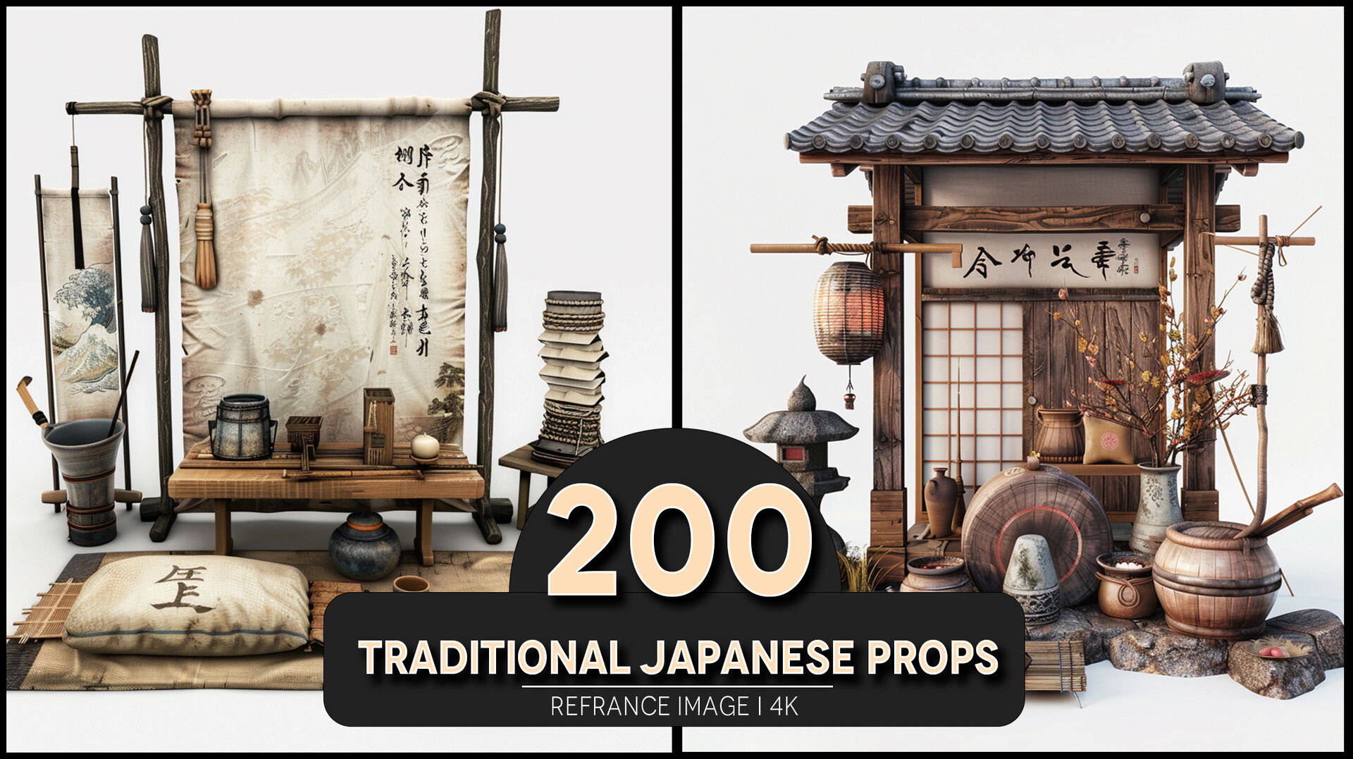 Pixel Ref - Traditional Japanese Props 4K Reference/Concept Images