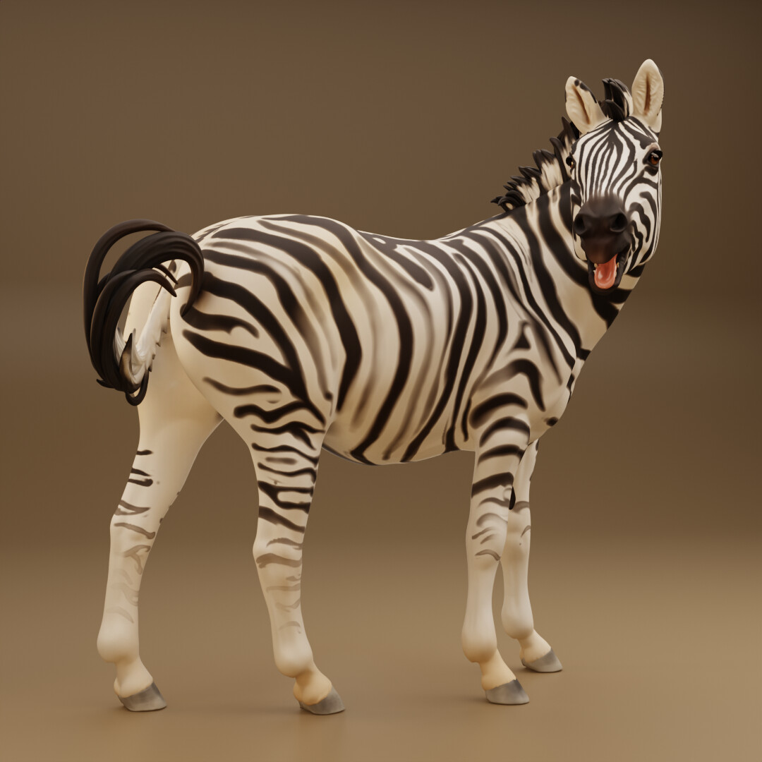 ArtStation - Buhle the Zebra Stallion