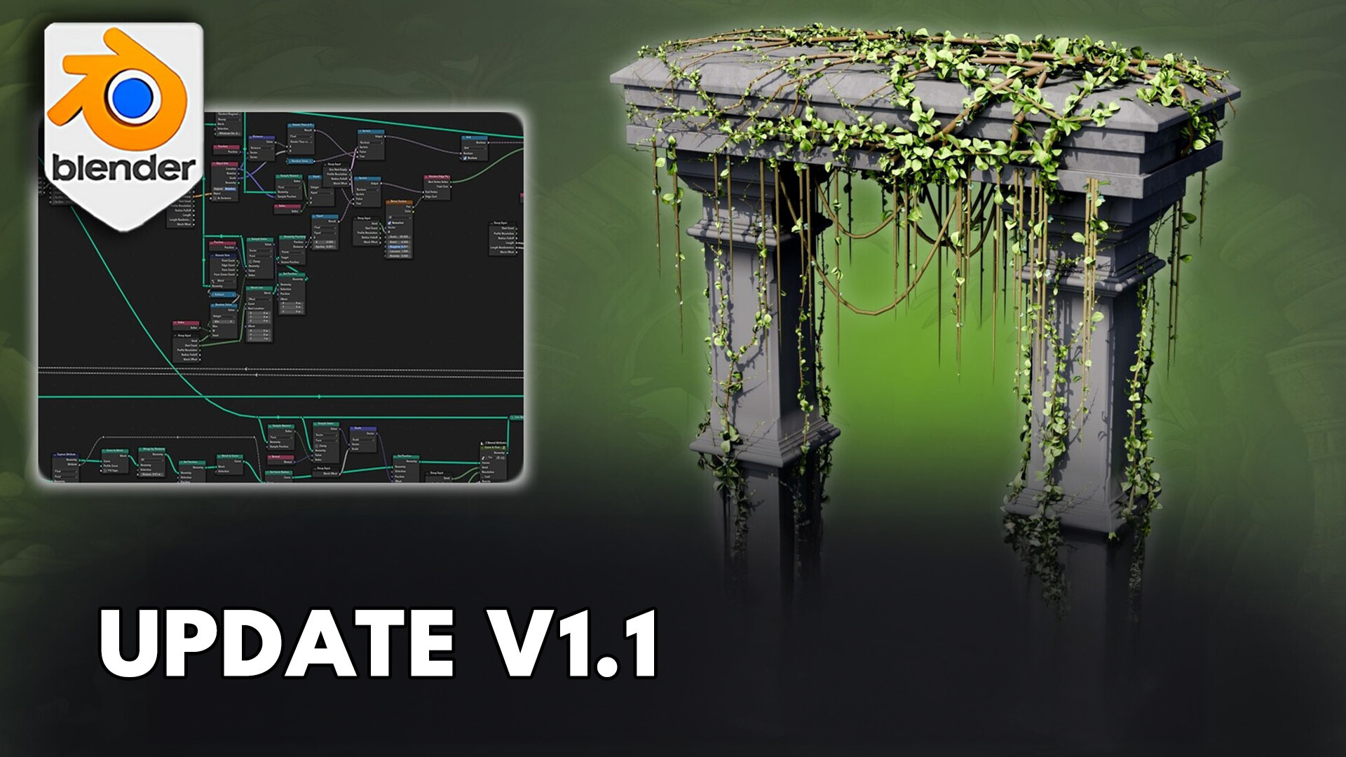 3D Tudor - Blender 4 Jungle Vines Geometry Node