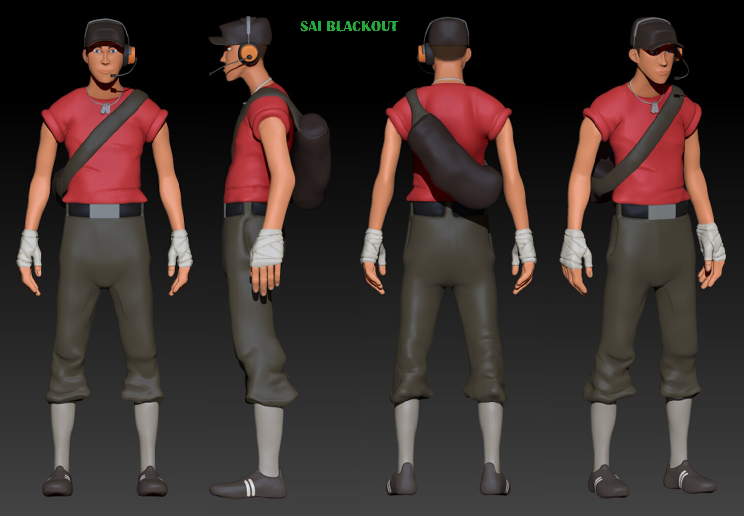 ArtStation - Model Scaut for Team Fortress 2
