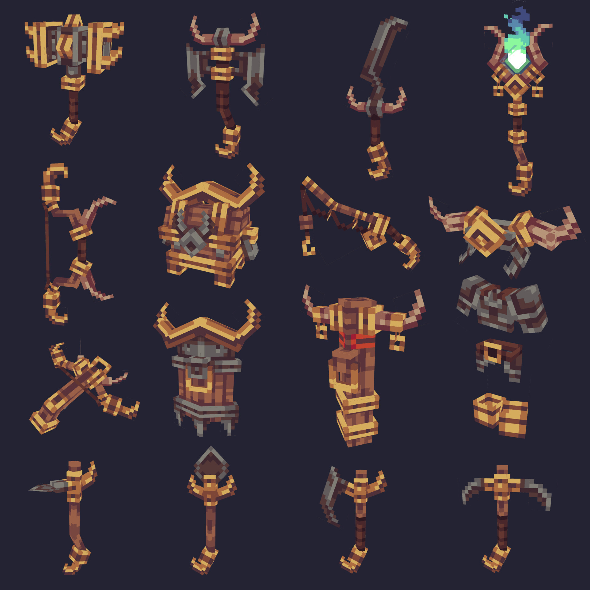 ArtStation - Minecraft minotaur set