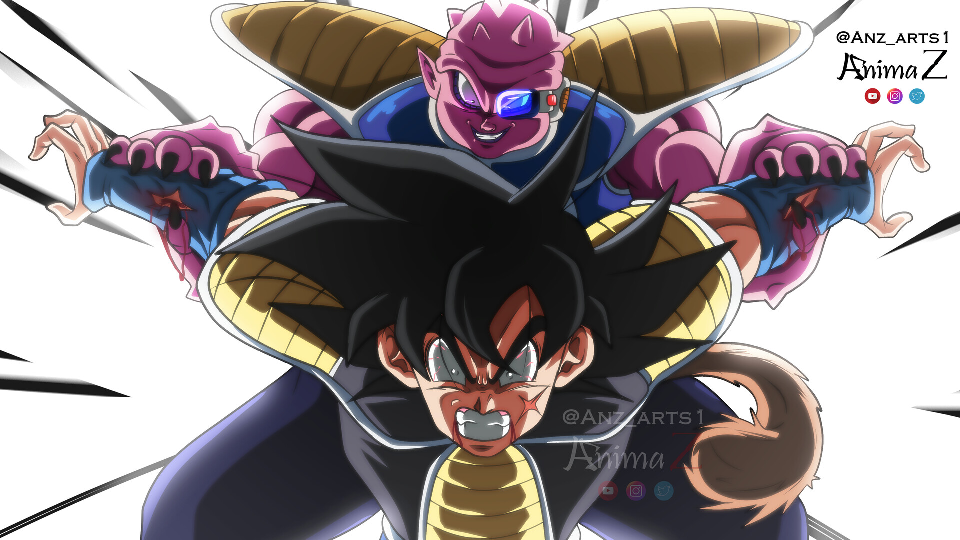 ArtStation - Dodoria defeats Bardock!