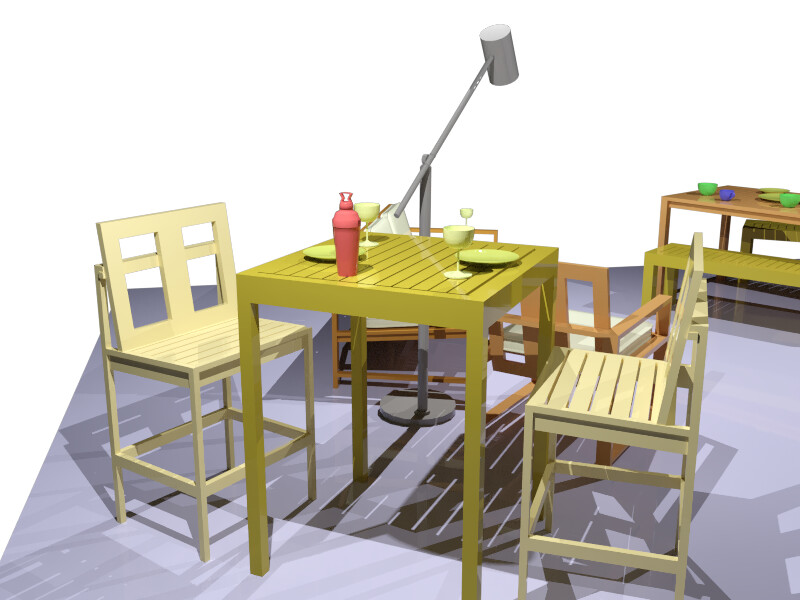 ArtStation - Outside Dining area Modeling Assignment