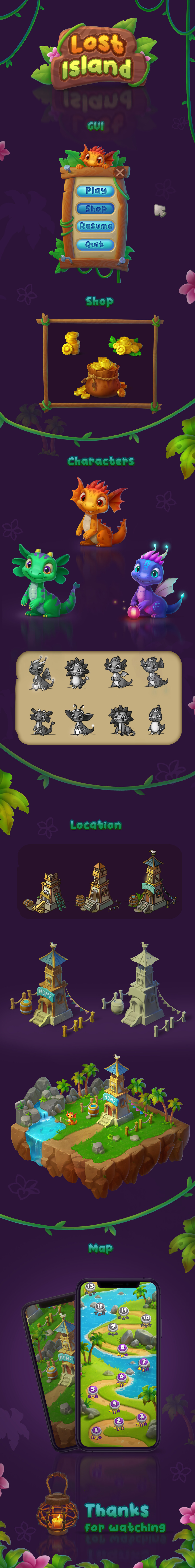 ArtStation - Game graphics of the game "Lost Islands"