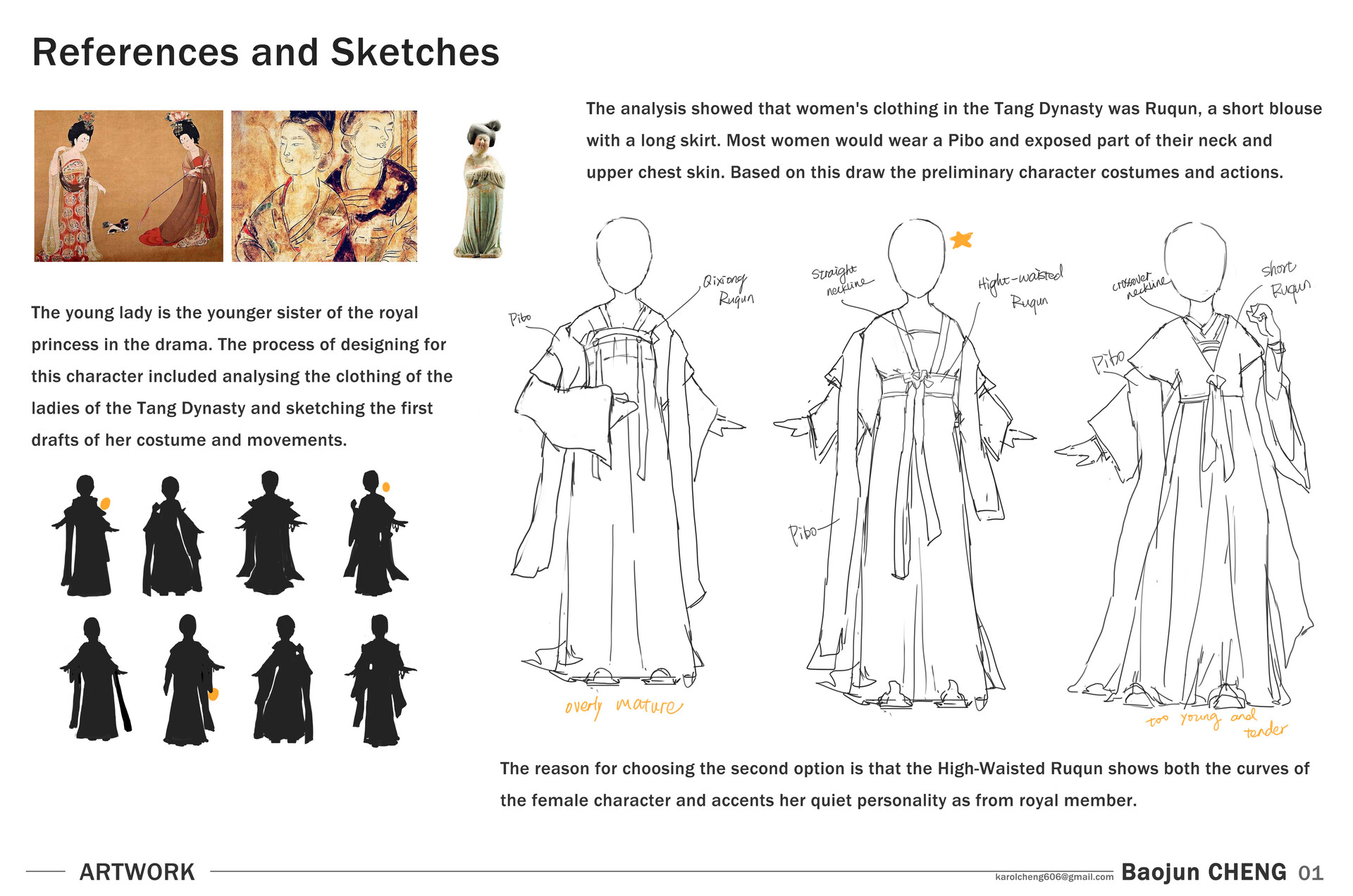 Baojun (Karol) Cheng - Female character design based on the historical ...