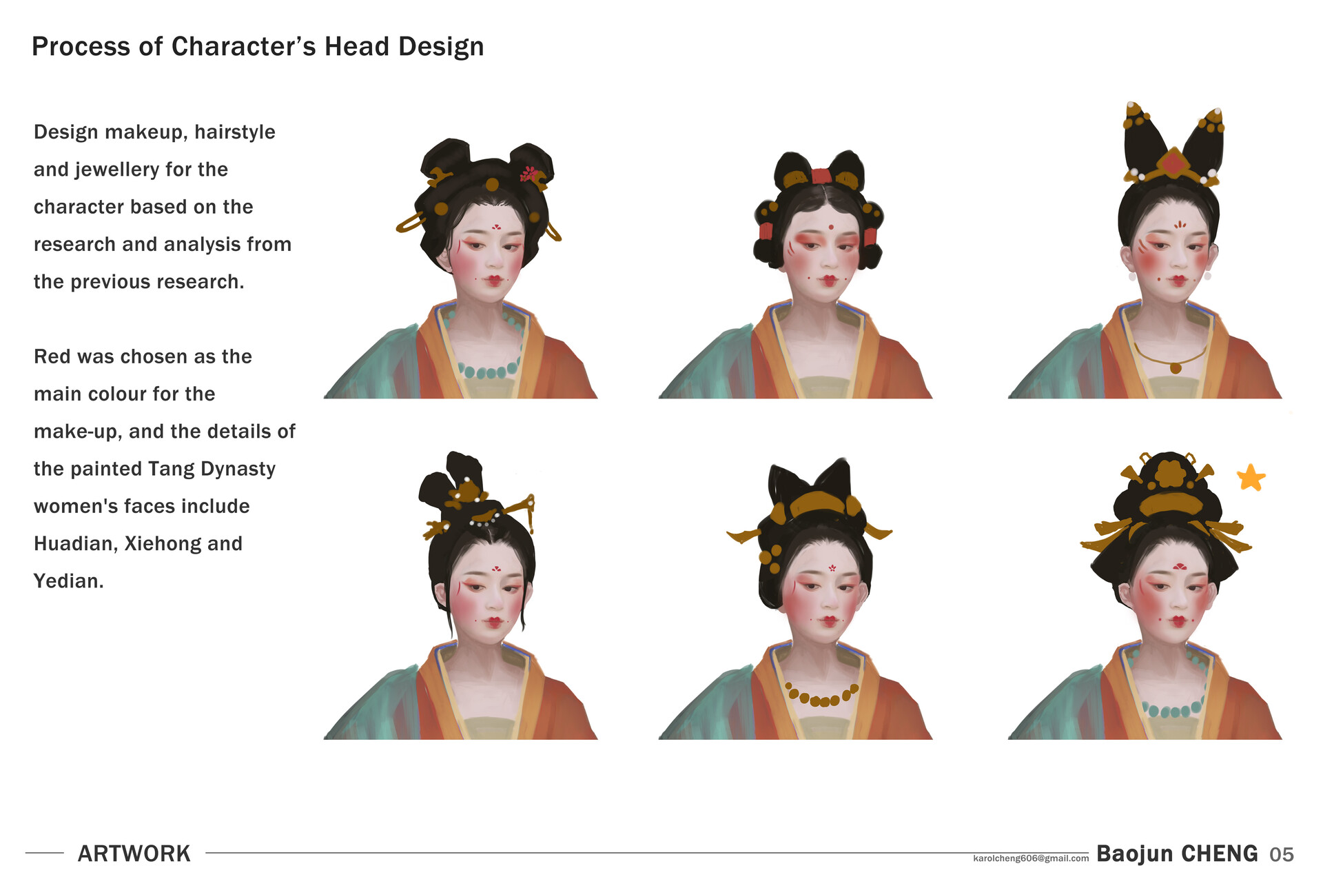 Baojun (Karol) Cheng - Female character design based on the historical ...
