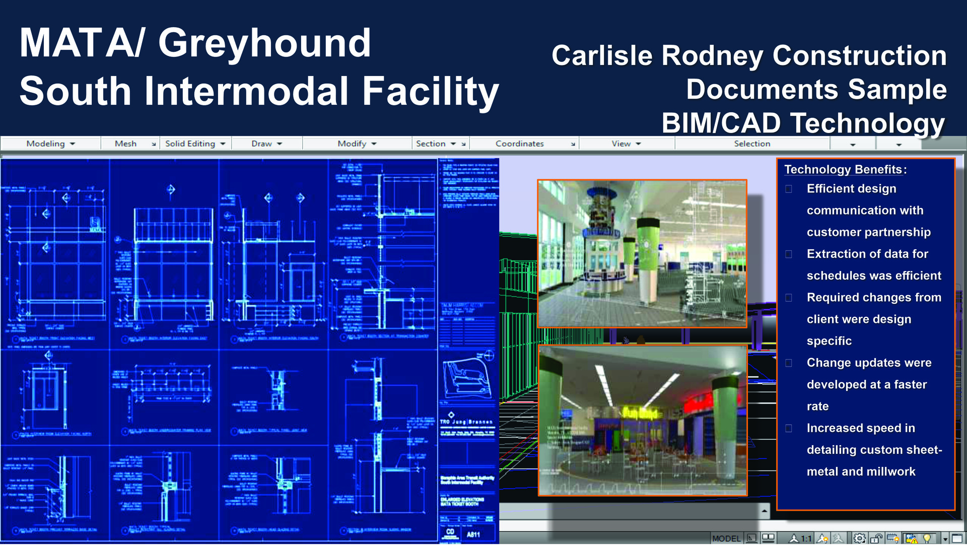 Carlisle Rodney - MATA South Intermodal Facility - CAD Design Work/ BIM ...