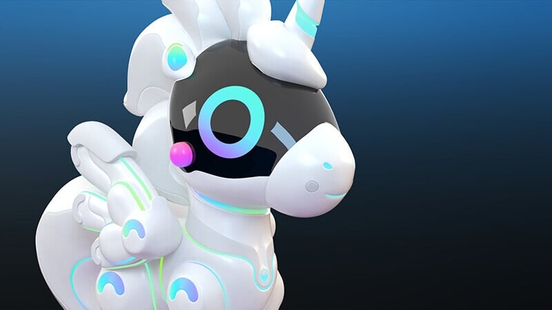 ArtStation - Cute Cartoon Unicorn Robot 3d model