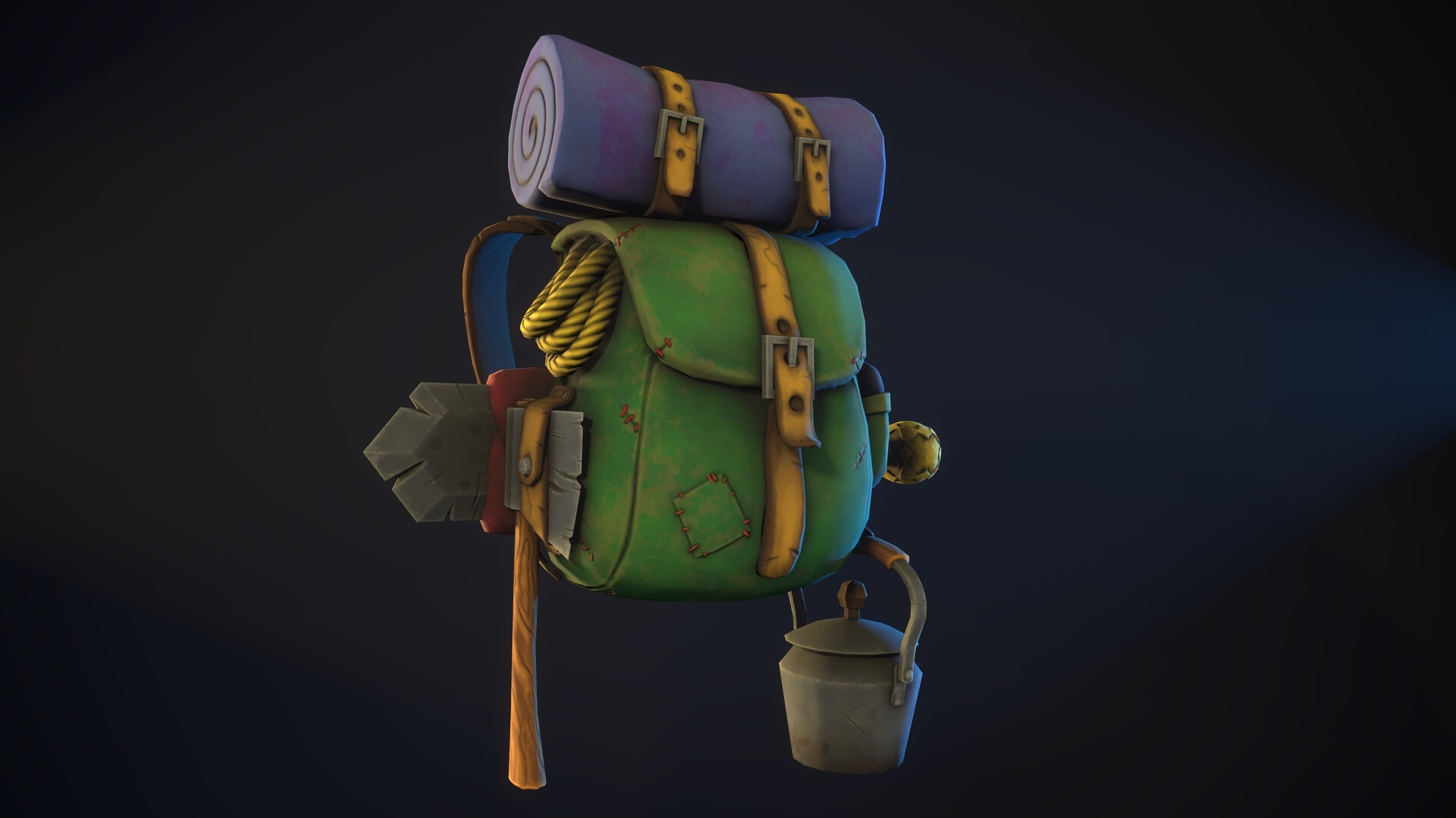 ArtStation - Stylized backpack