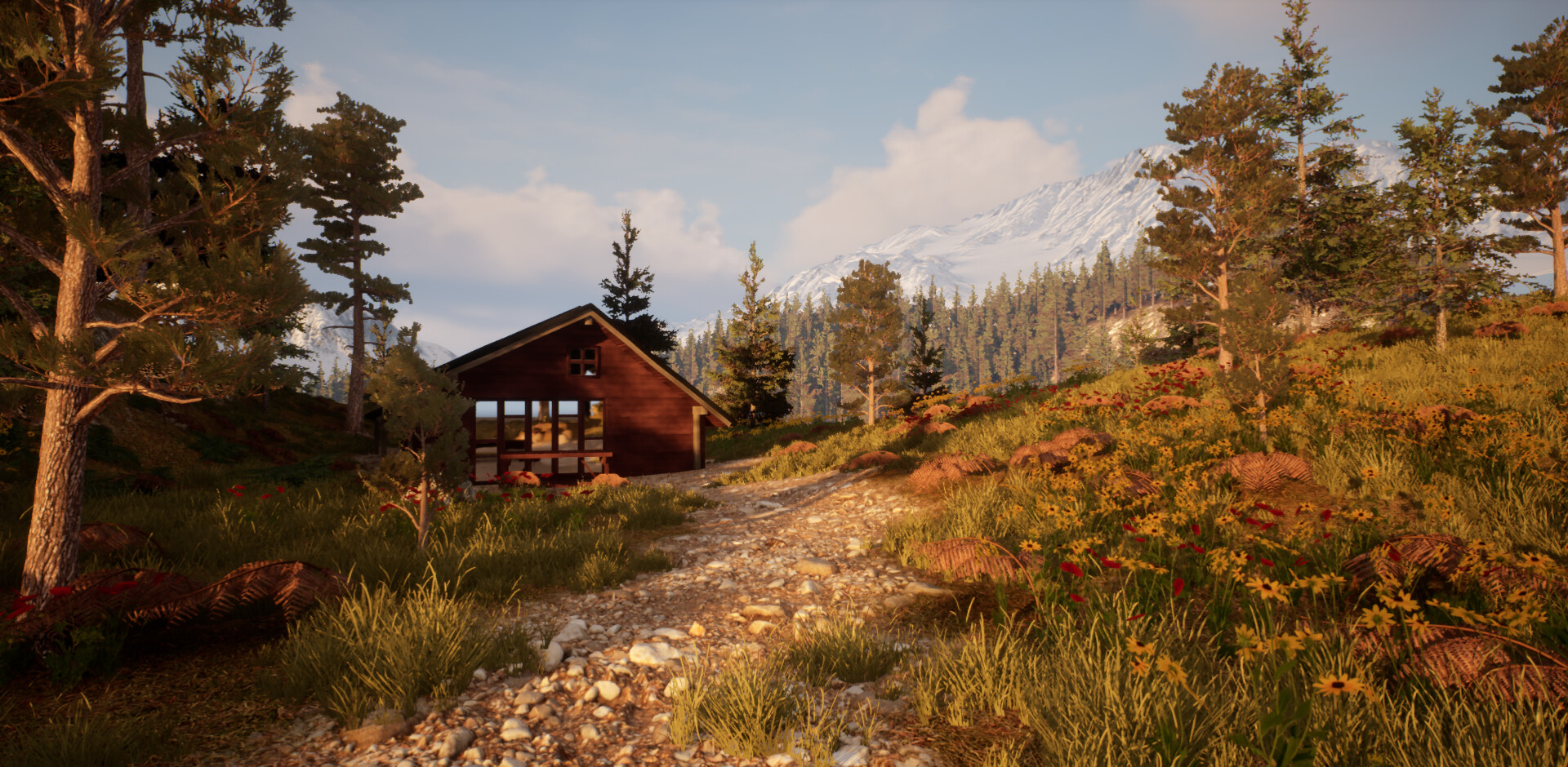 ArtStation - Mountain Cabin Scene