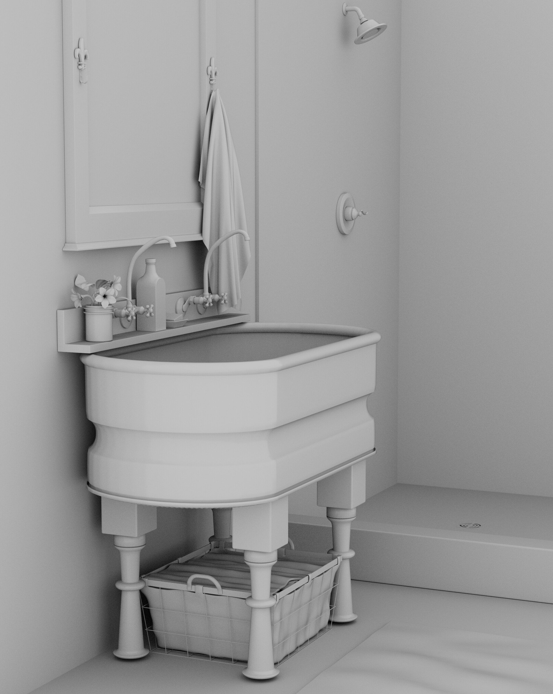 ArtStation - Bath Room Modeling