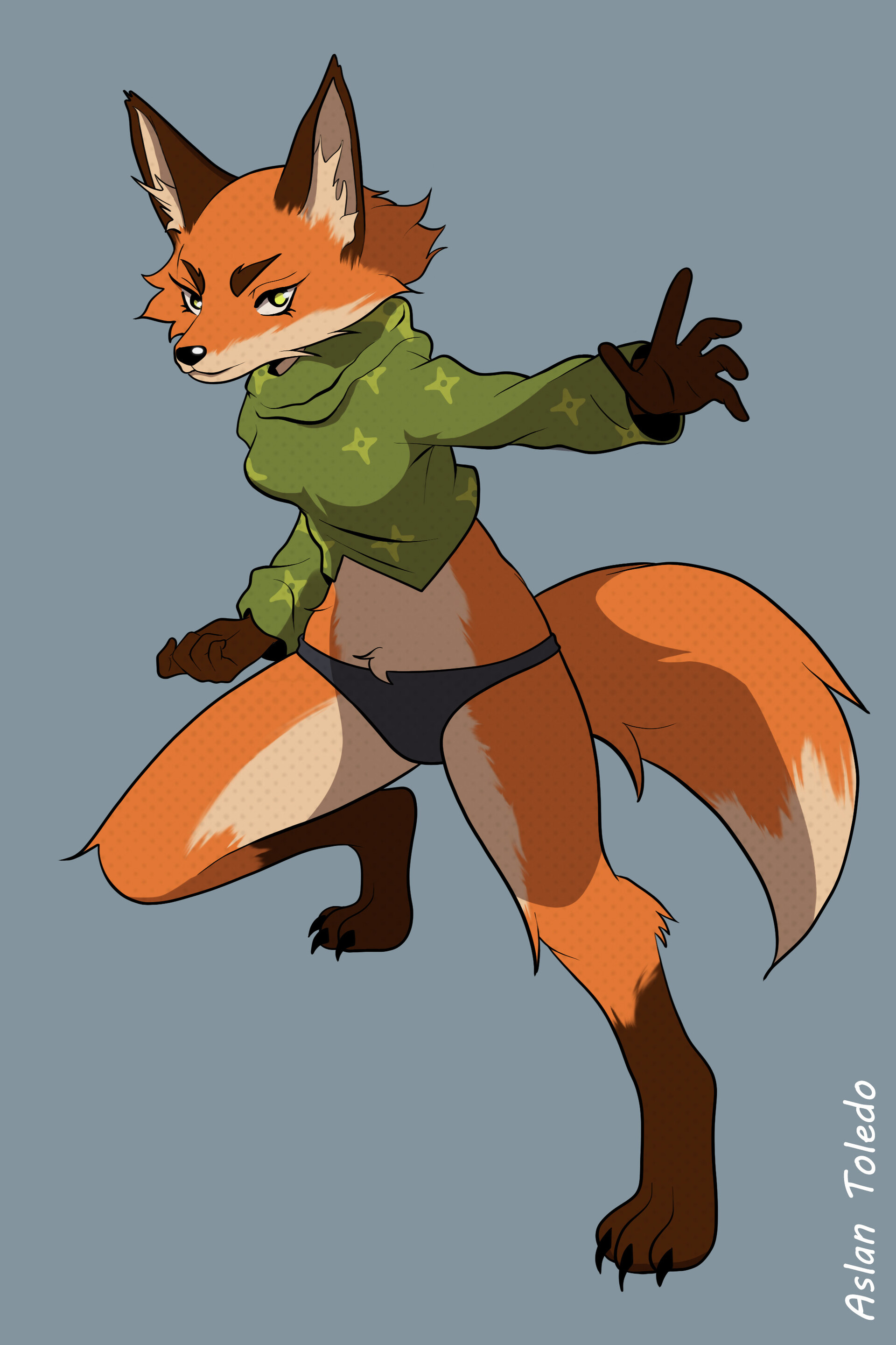 anthropomorphic fox oc