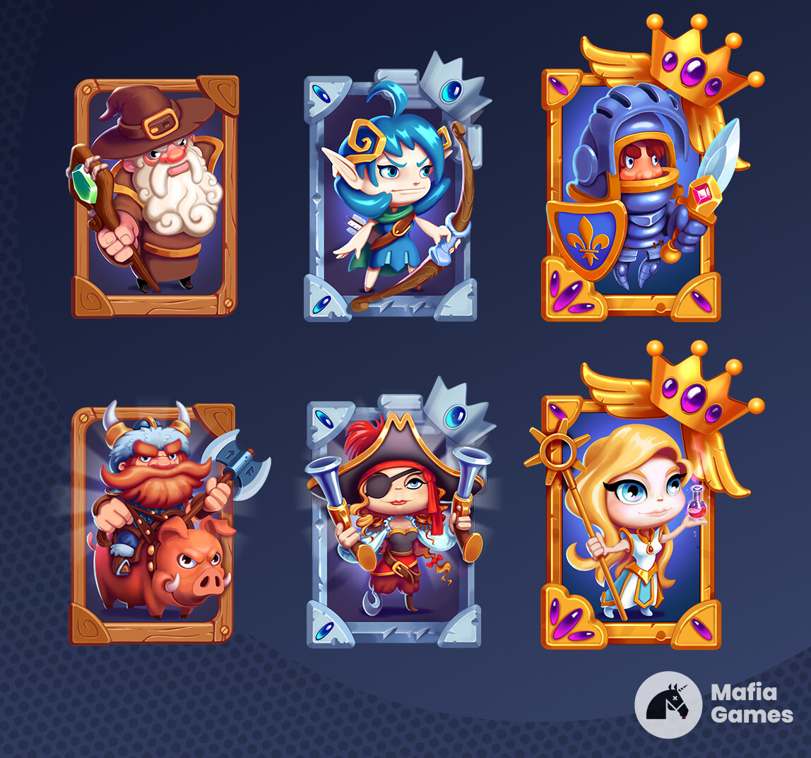 ArtStation - Fantasy Characters - game cards