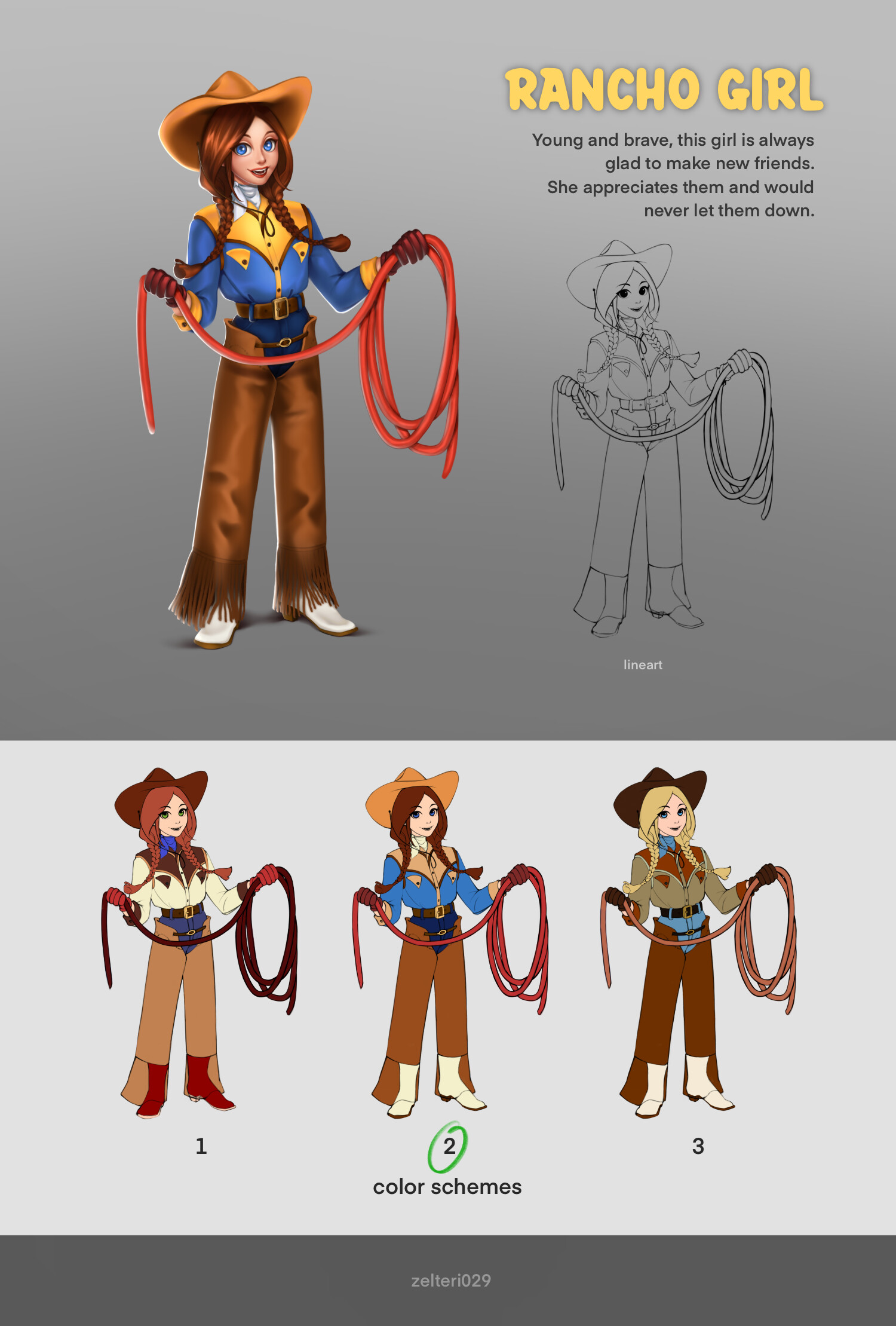 ArtStation - Character concept: Rancho Girl