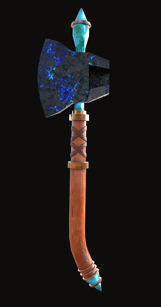 Nijin G Krishnan - HQ Prop Axe - For AAA Games - UDIM Tile UV