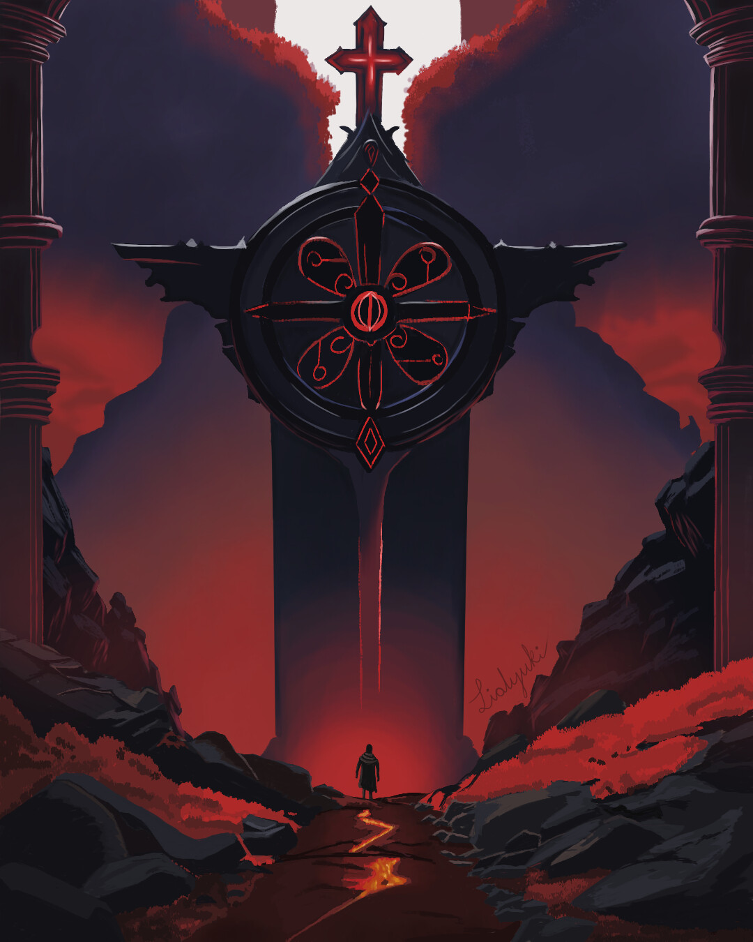 ArtStation - Black and red monument