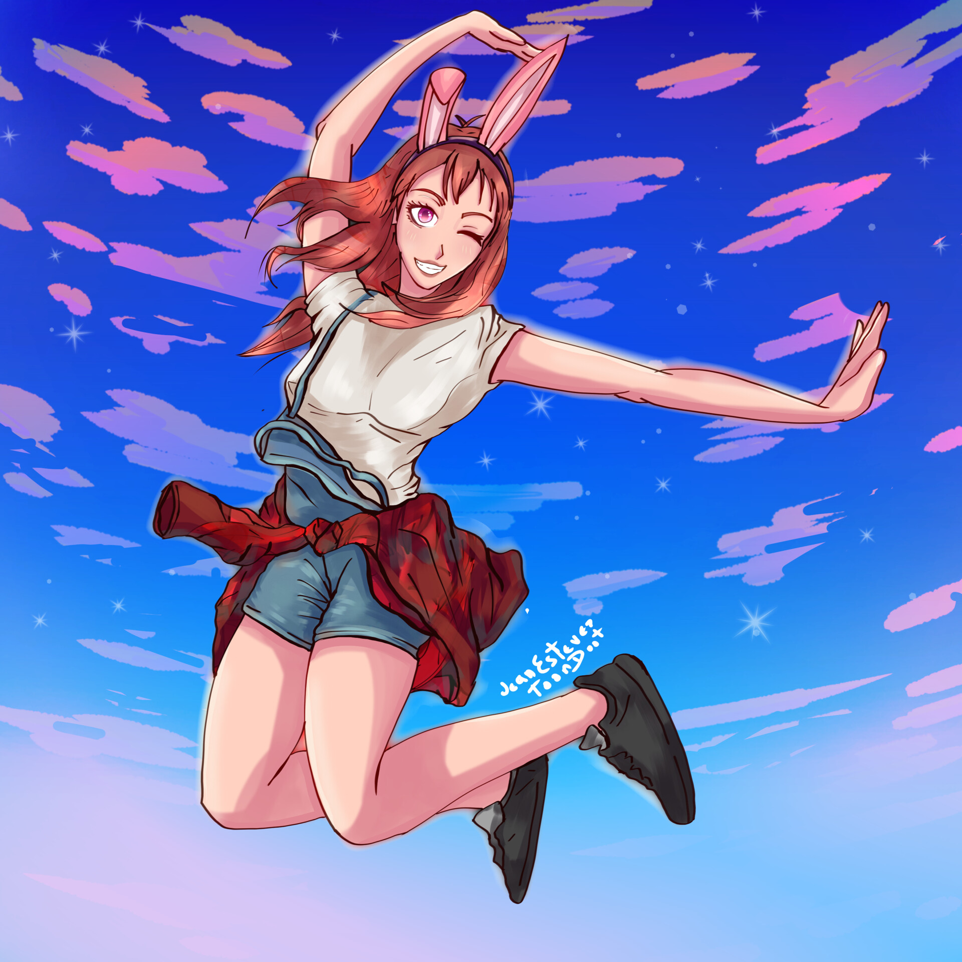 ArtStation - Jumping girl - commissions open