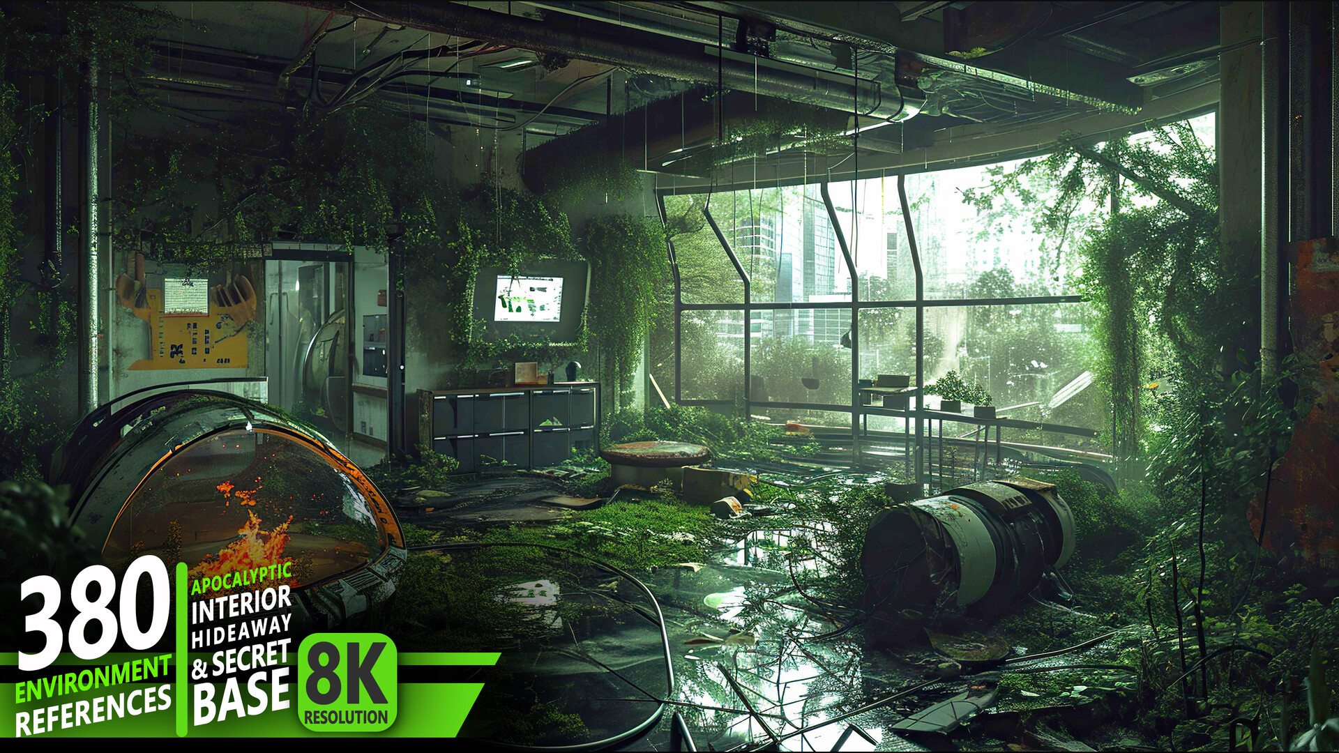 ArtStation - 380 Apocalyptic Interior Hideaway & Secret Base ...