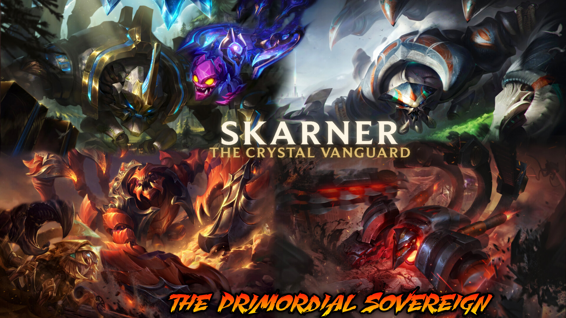 Kampsycho - Skarner's Splash Art Collage, The Primordial Crystal Scar ...