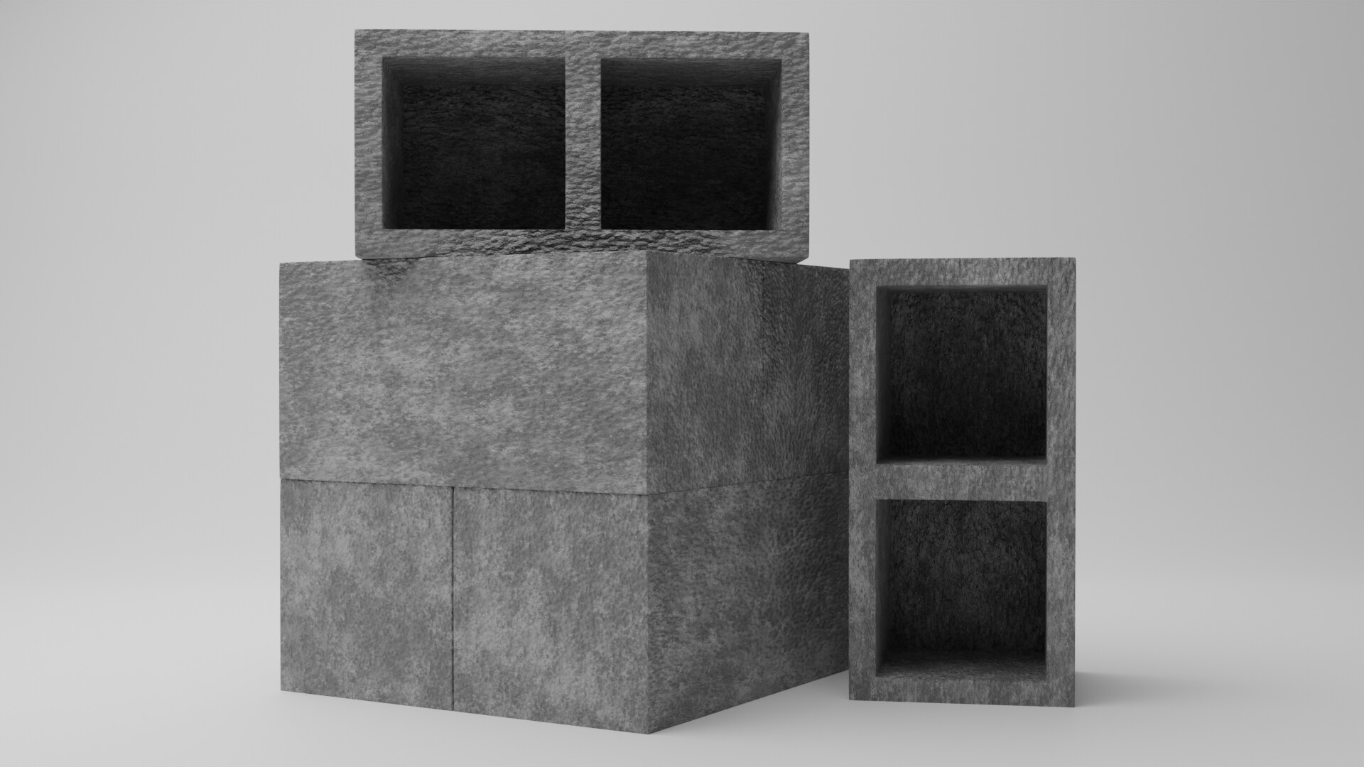 ArtStation - Concrete block | Bloc béton | Blender