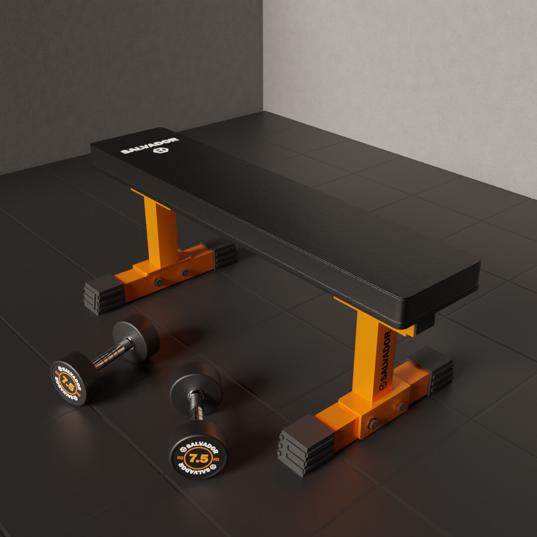 ArtStation - Weight bench and weights
