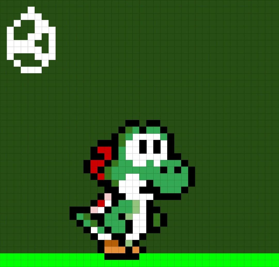 Pixel Art Minecraft Yoshi