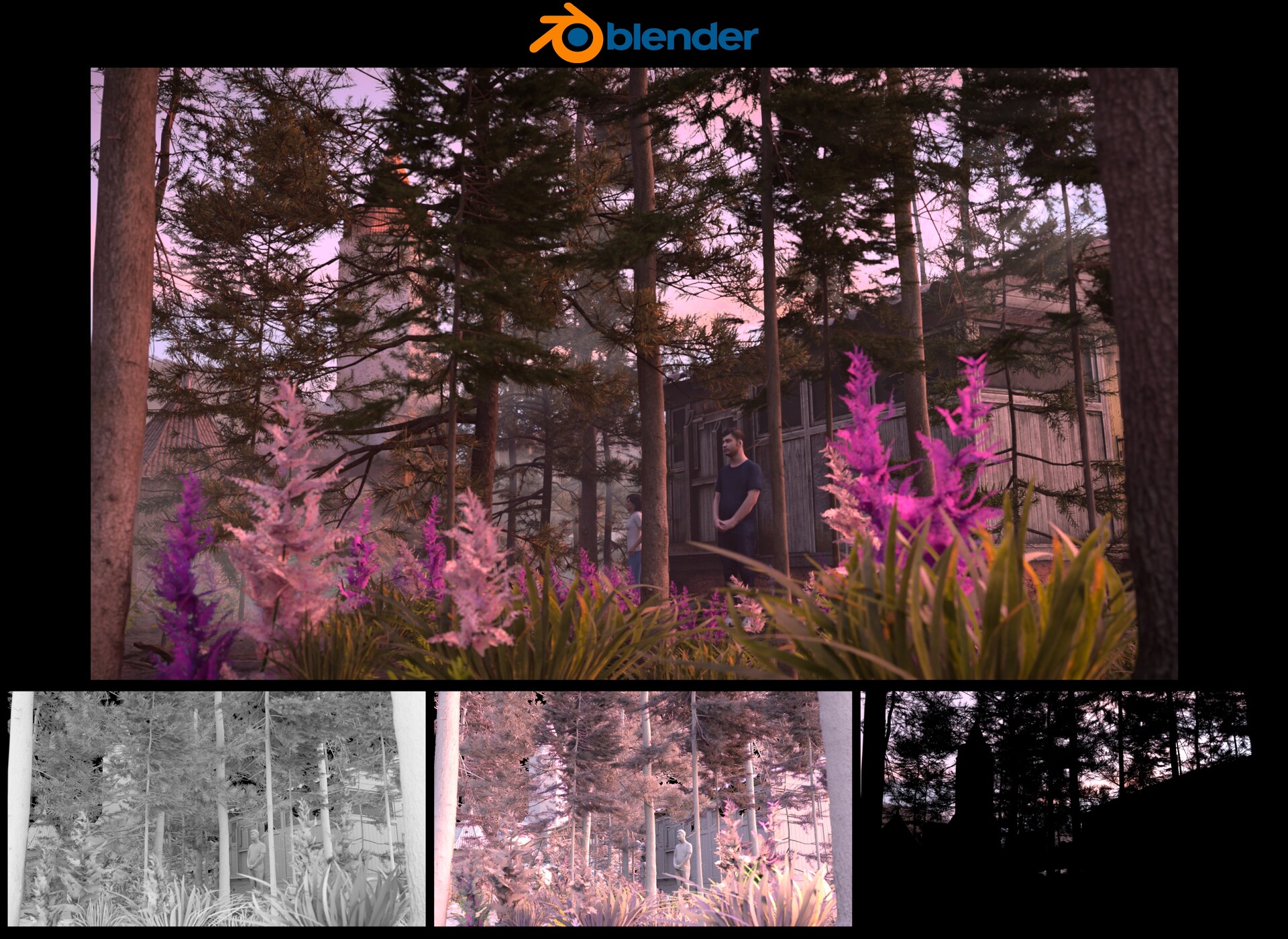 Kumar Sayan Barui - Enchanted Morning in the Woods / Blender 4.0