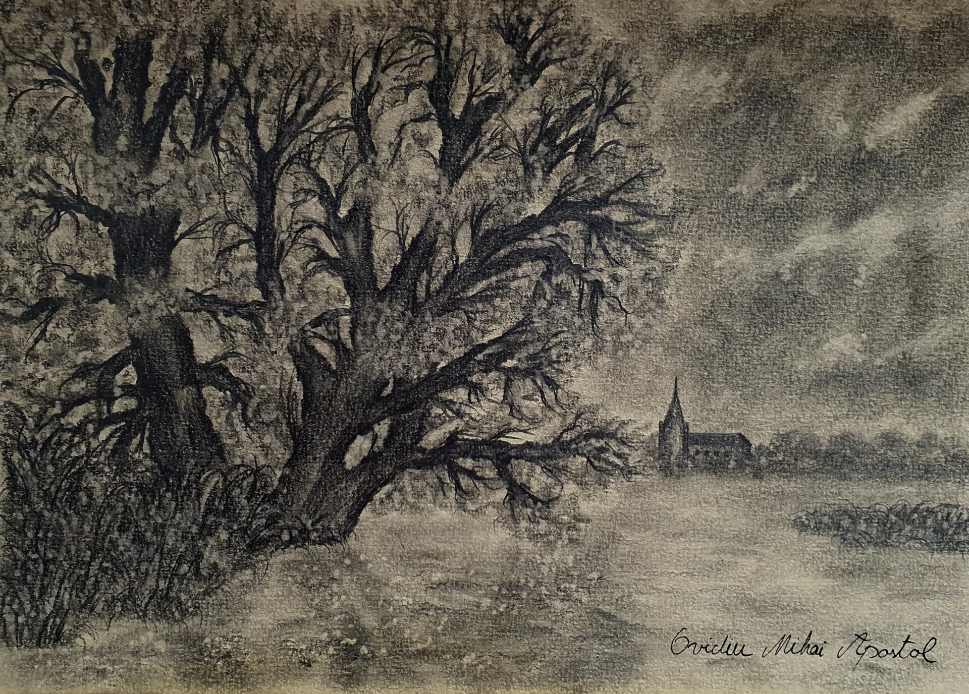 ArtStation - Landscape in Graphite