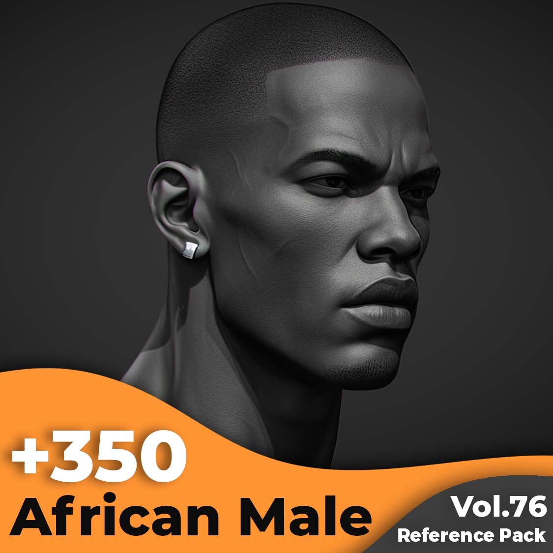 3D Head Sculpt References in 4K - Tika Art - +350 African Male Head ...