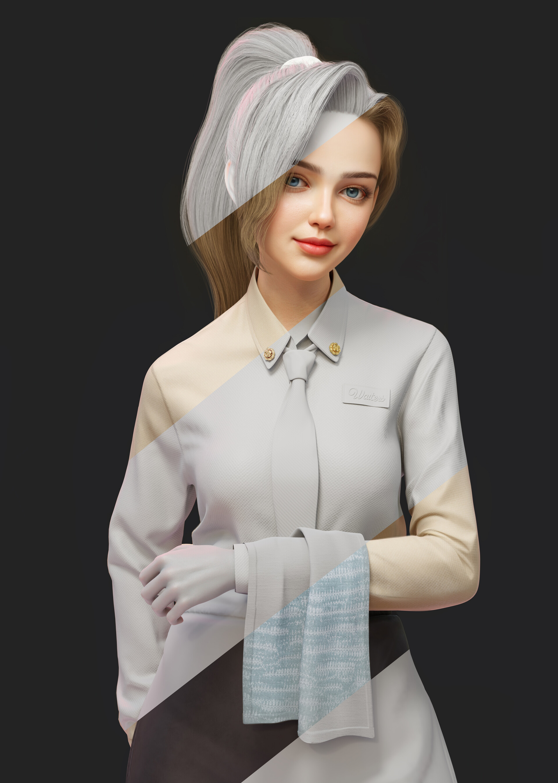 ArtStation - A faint smile appeared on the face.