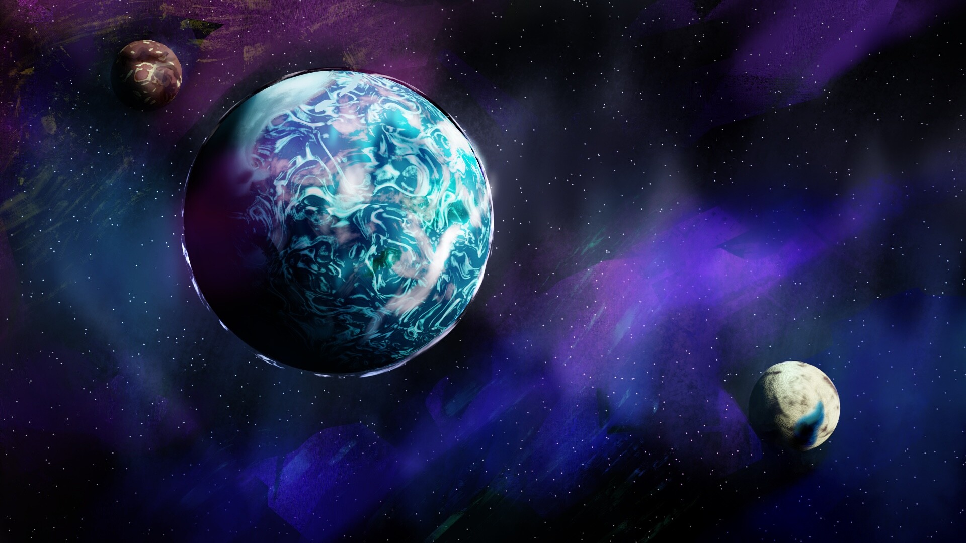 ArtStation - Lerna and its moons