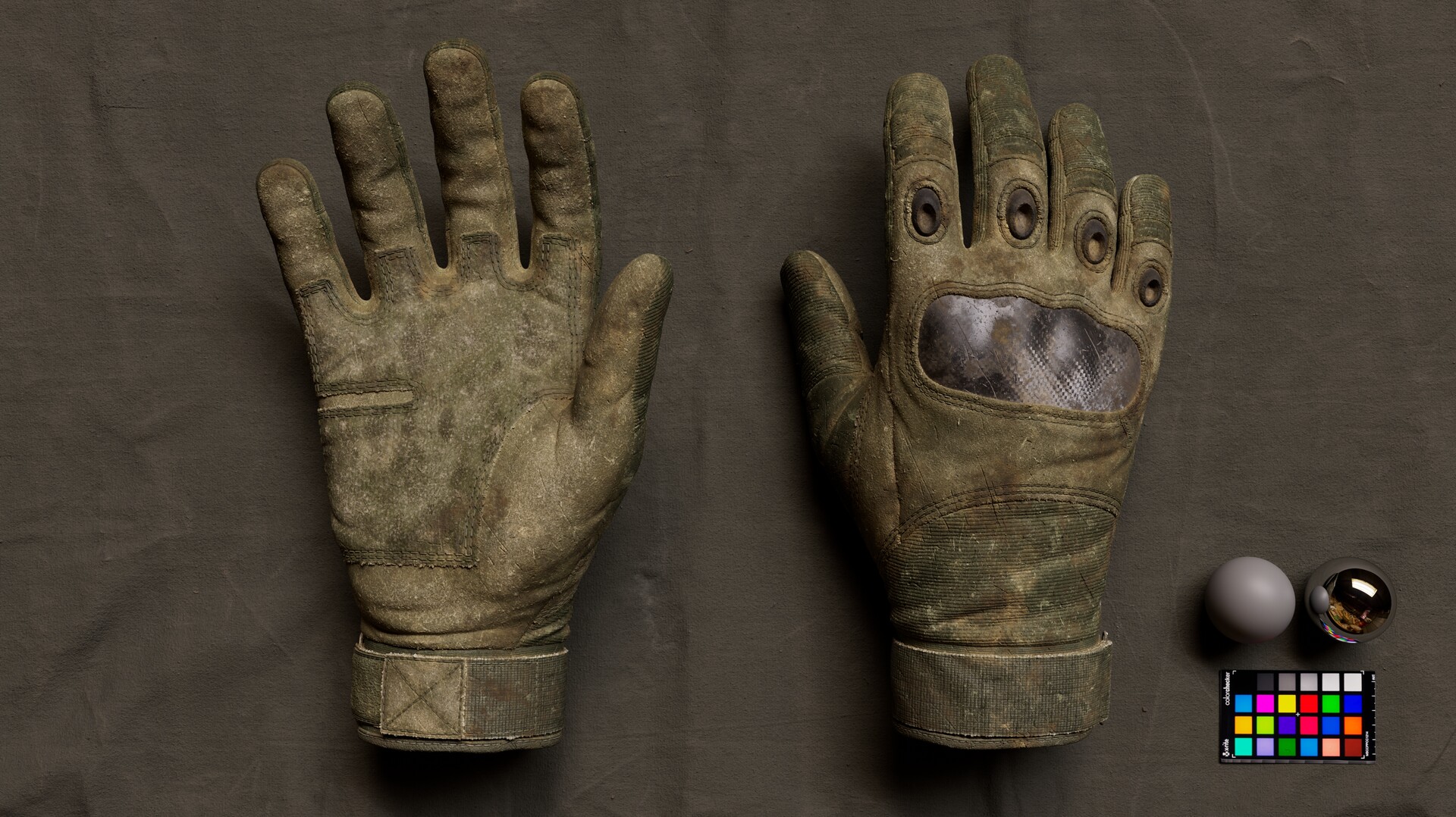 ArtStation - Tactical Gloves - Texture Lookdev Study