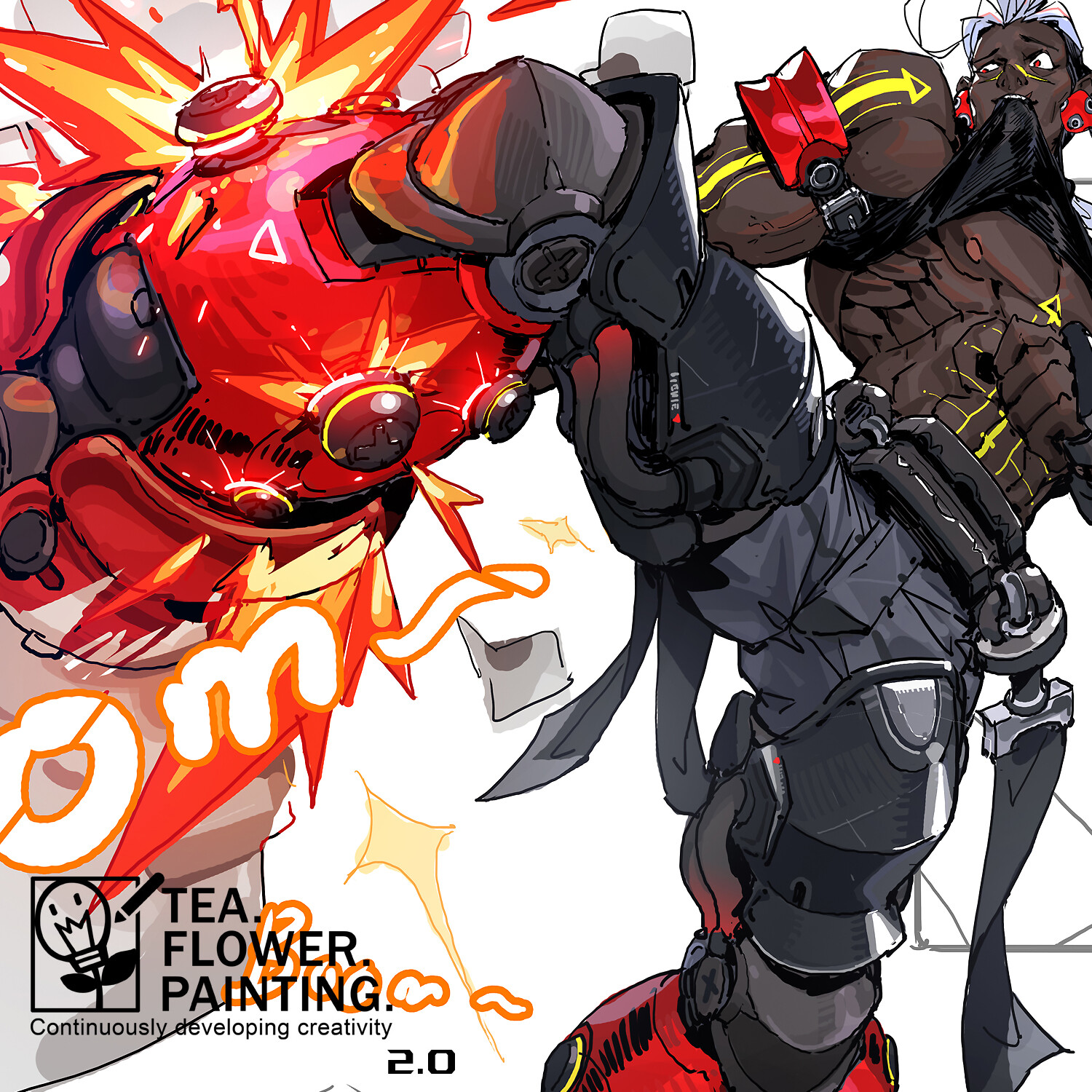 ArtStation - Tea Flower Painting NO 15