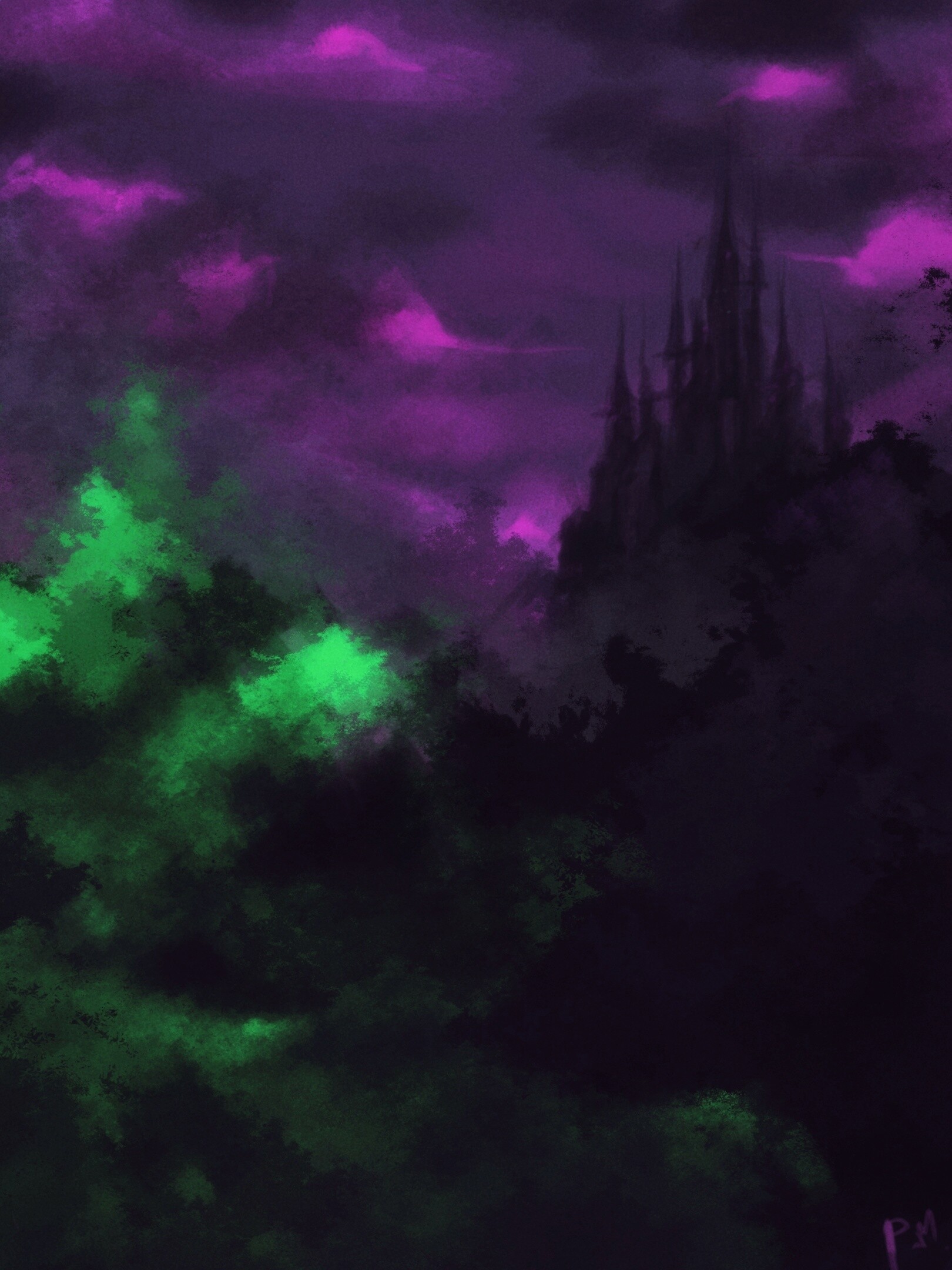 ArtStation - purple night